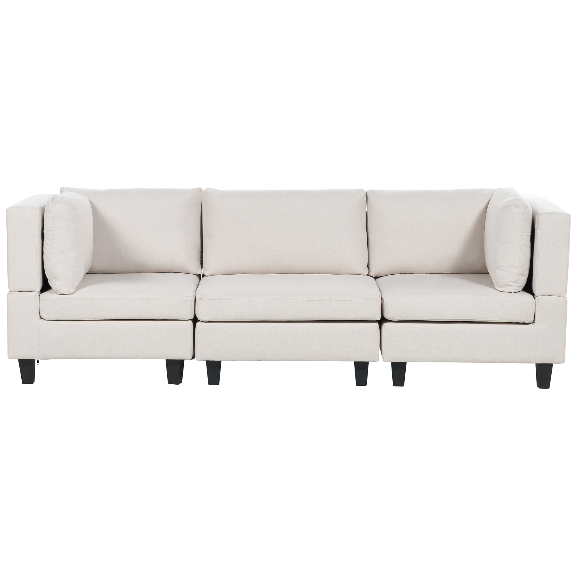 UNSTAD 3 places Canapé modulable Beige clair Tissu | Leroy Merlin