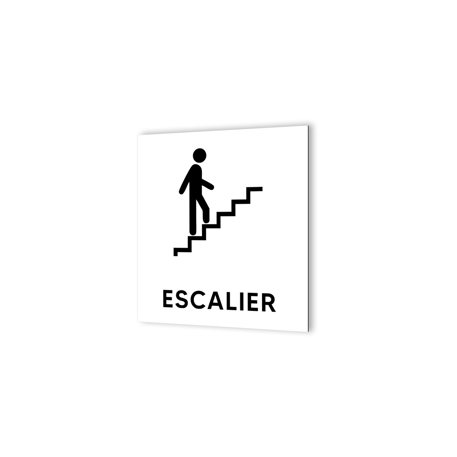 Pictogramme Escalier Droite - Panneau signalétique Dibond blanc - Picto ...