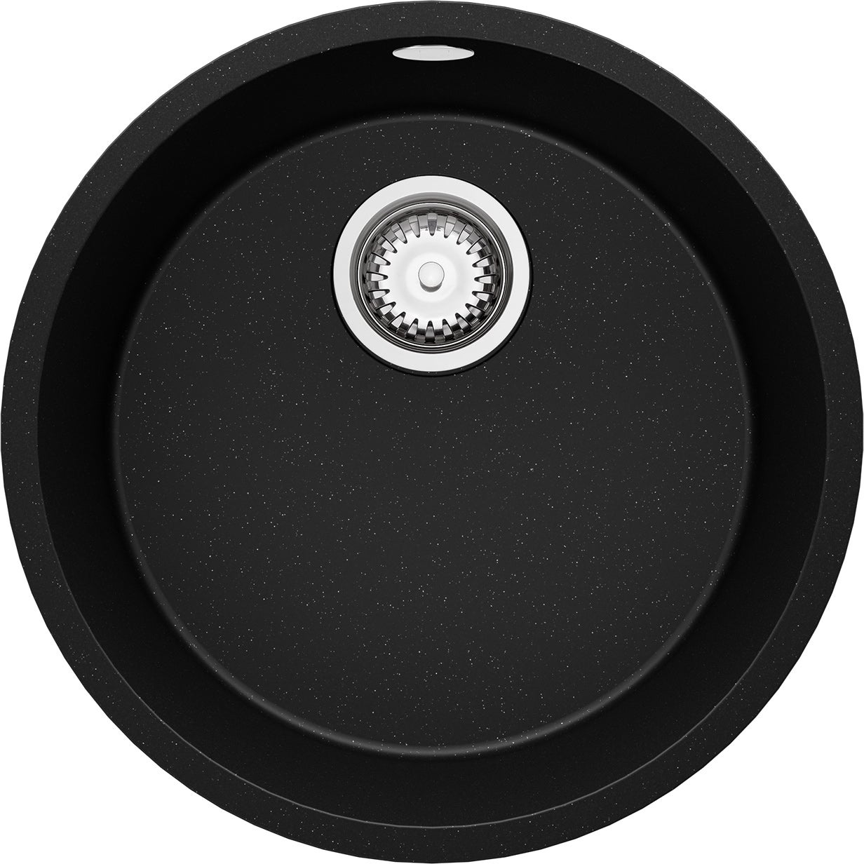 Evier Sous Plan Noir Métallisé 46x46cm, Evier en Granit 1 bac + Kit de ...