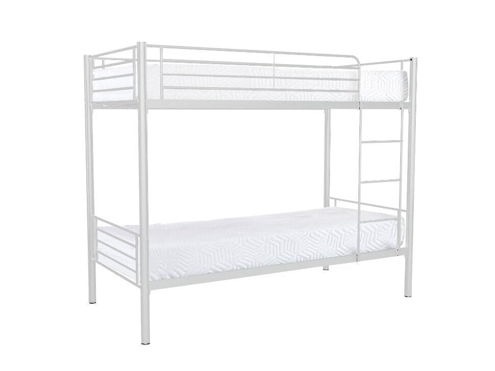 : Litera Metalica Doble Cama 90cm Blanco + 2 Colchones | Leroy Merlin