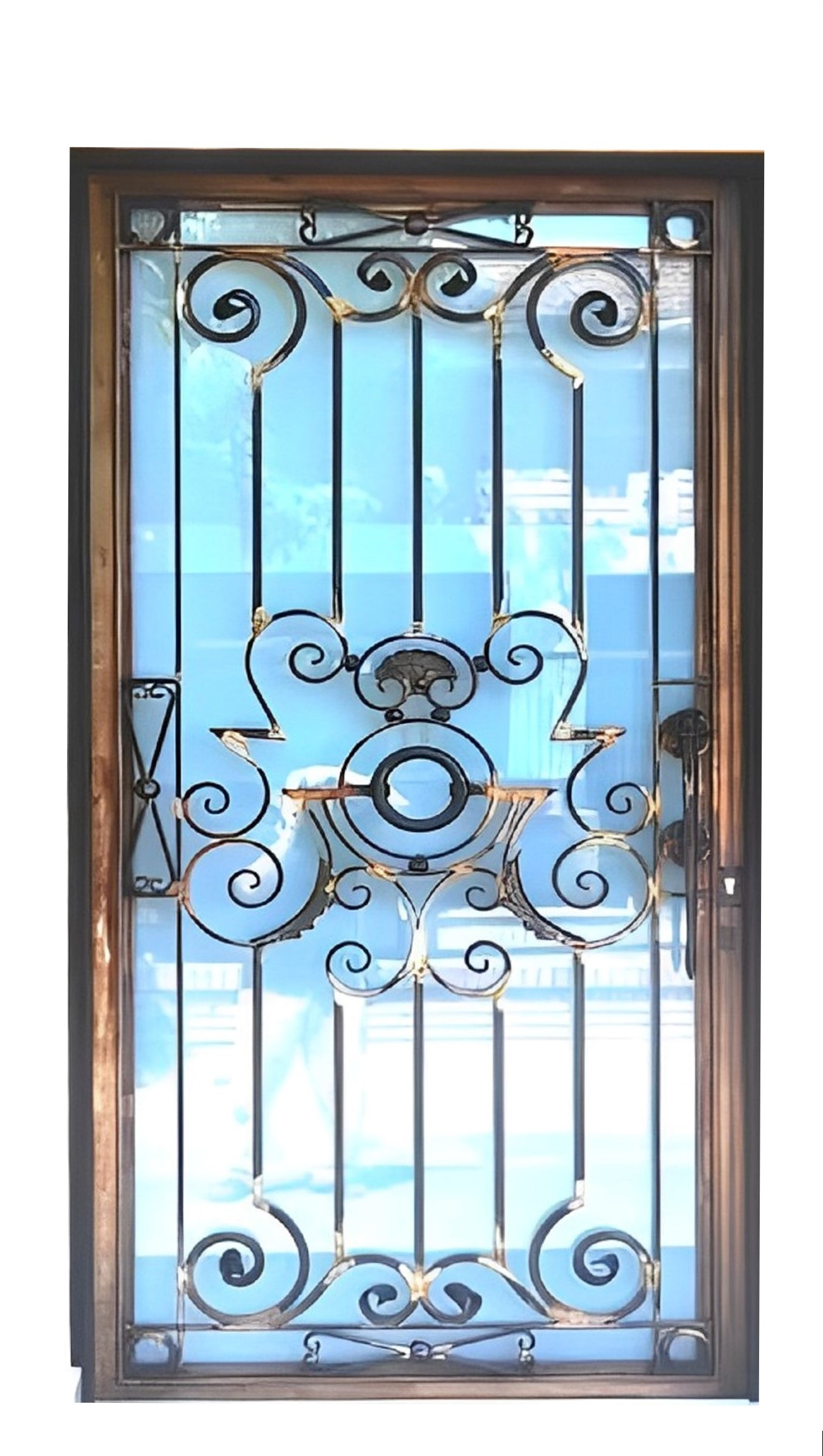 Porte d'entrée, métallique, artisanale, pour l'extérieur, un vantail ...