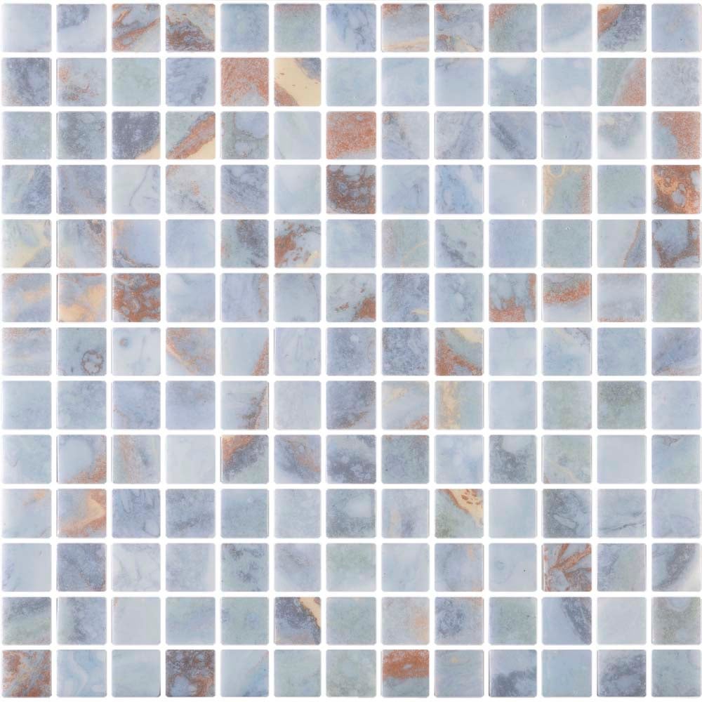 Gresite Azul Imitación Piedra Natural Milos Mate 25x25 mm (m2) | Leroy ...