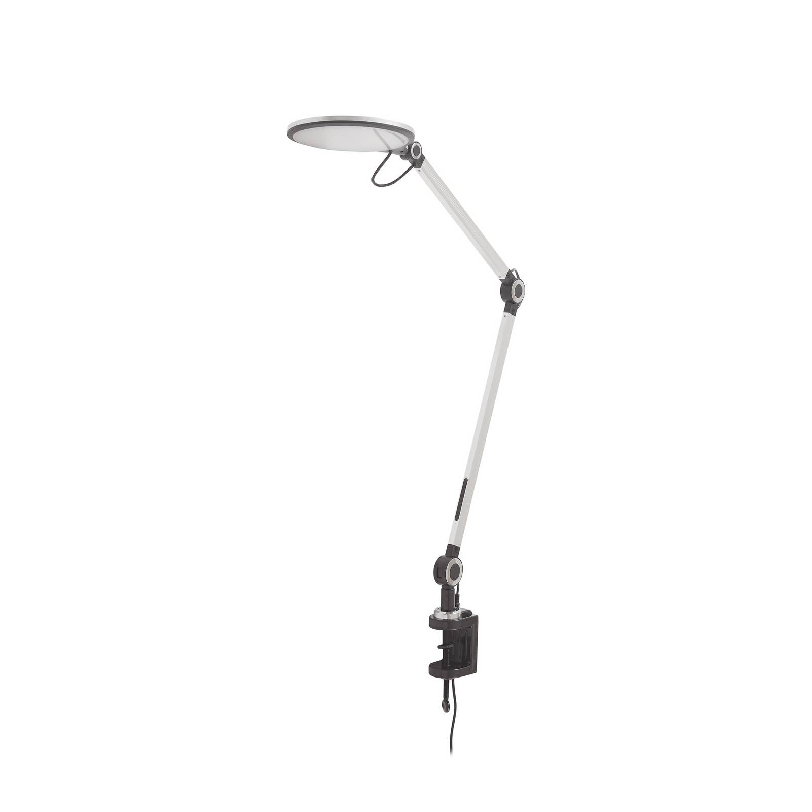 Lindby lampe à pince LED Nyxaris, argent, métal, CCT, 52 cm, Lampe à ...