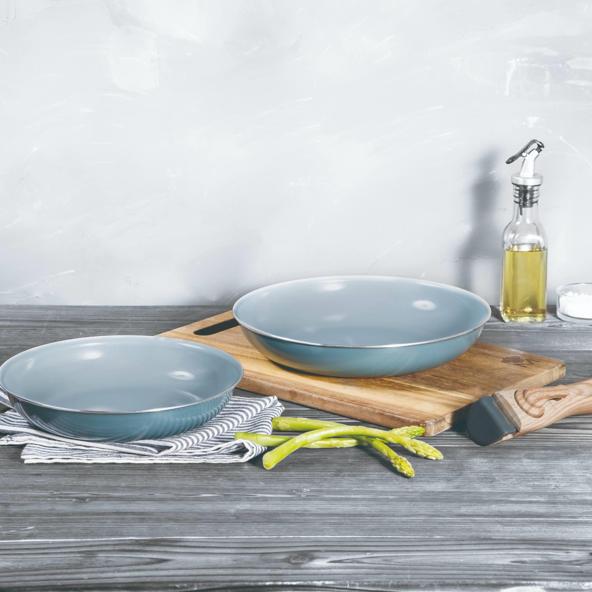 Set de Sartenes Ø24Ø28cm y Cazos Ø16Ø18Ø20cm con Mango extraible Click ...