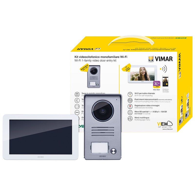Kit portier-vidéo mains libres Vimar - Avec 1 moniteur 7" – Blanc | Leroy Merlin