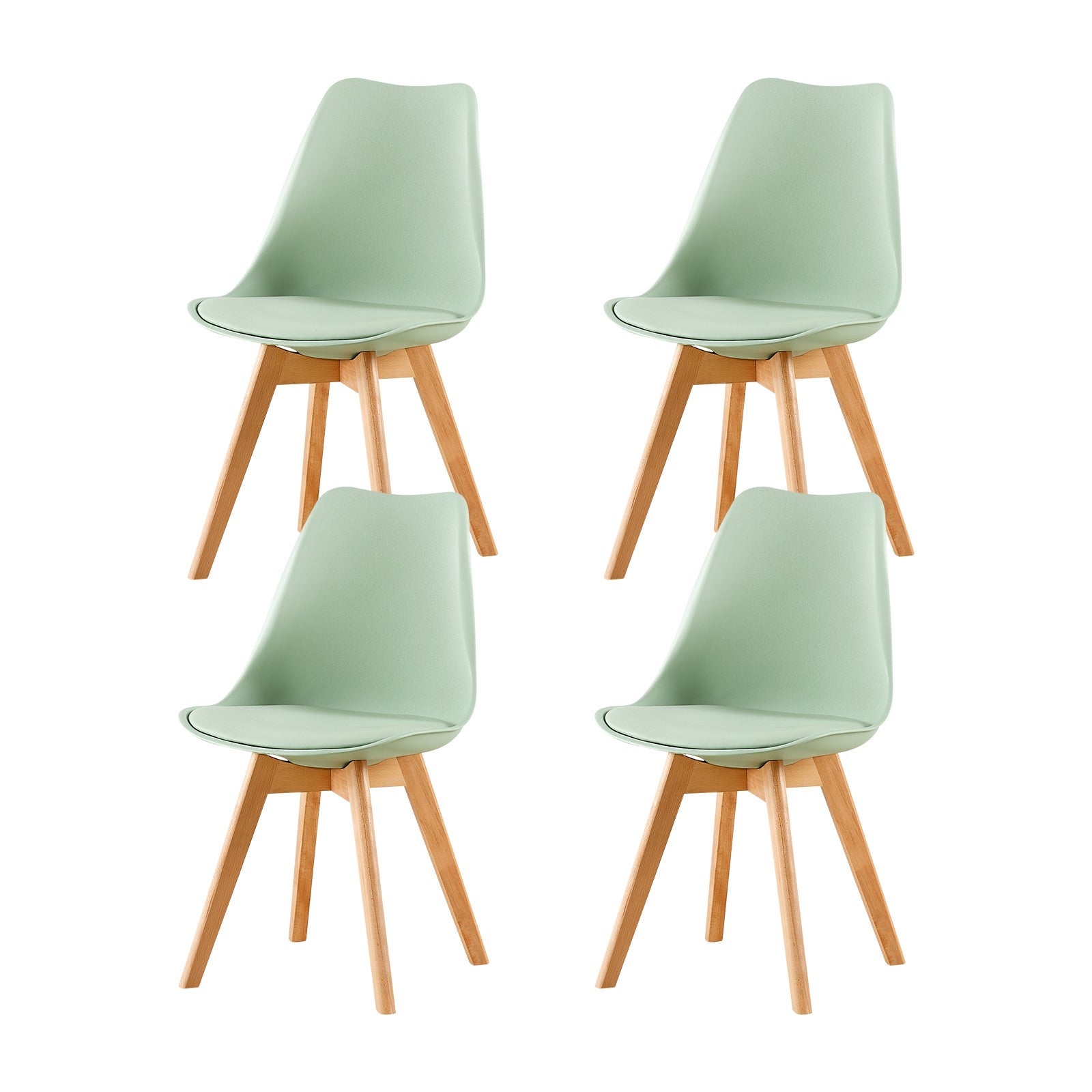 Lot de 4 Chaises Design Plastique Scandinave Chaise de Salle à manger ...