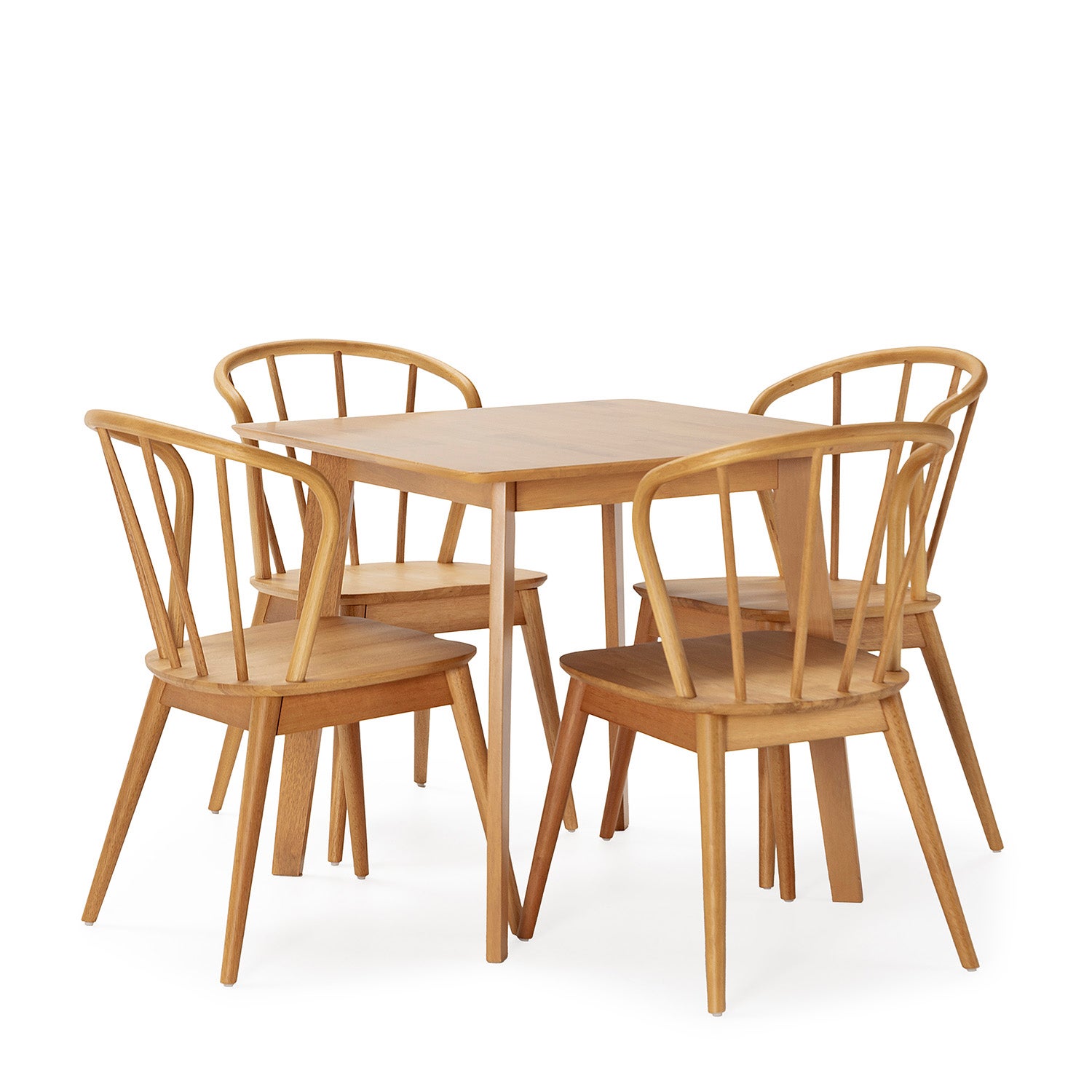 Ensemble table 80x80 cm et 4 chaises de salle à manger Brisa Chêne ...