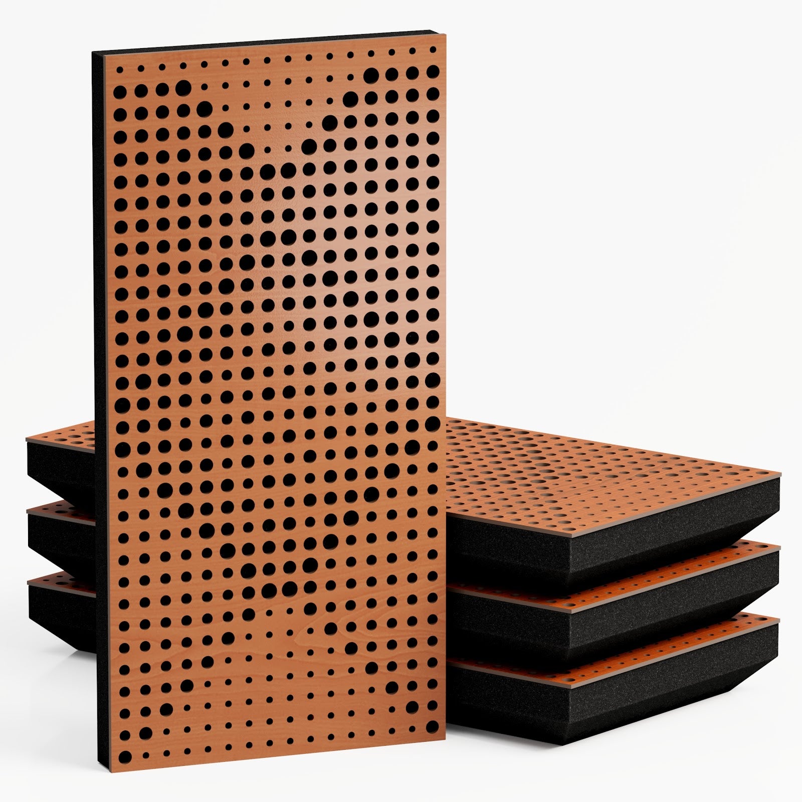 Lot de 4 Panneaux acoustiques étroits insonorisants WILDS 50x25x5 cm -0 ...