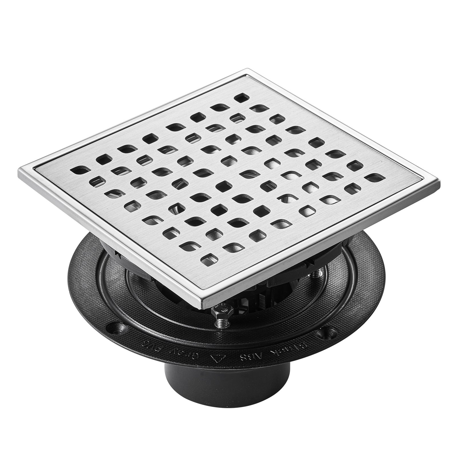 VEVOR Siphon Sol 152,5x152,5 mm Caniveau Douche Italienne avec Grille à ...