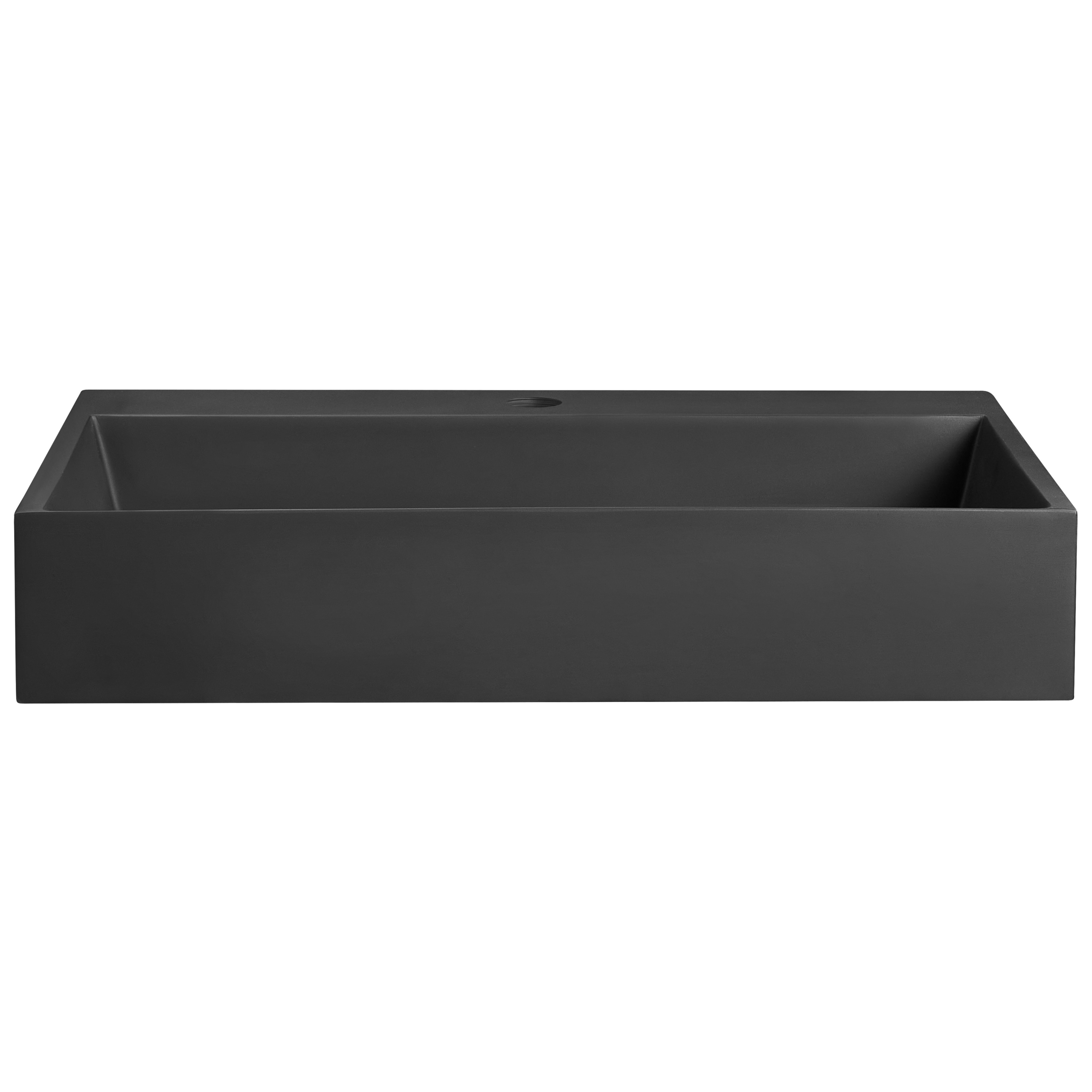 Vasque suspendue QUENKO 60 x 38 cm Moulage minéral Noir | Leroy Merlin