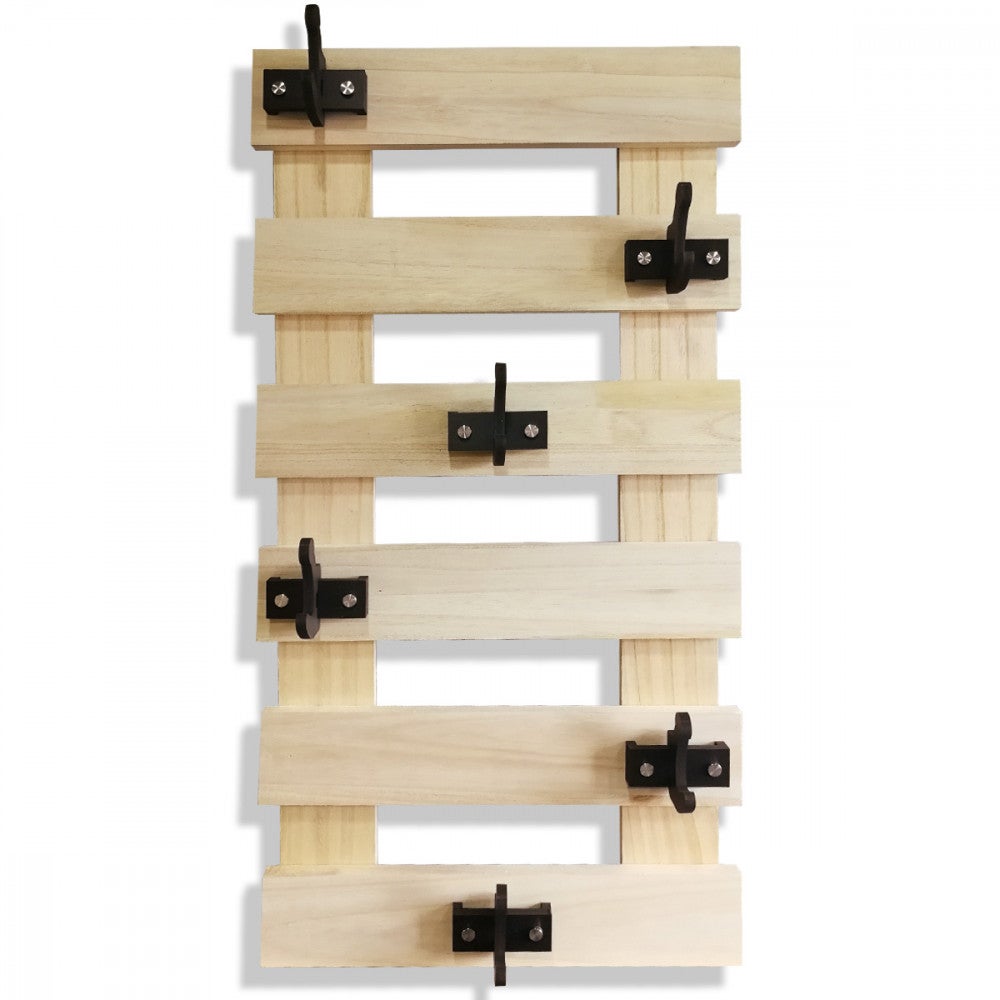 APPENDIABITI In Legno Con Ganci Sfalsati In PVC Neri misura 50x98 cm ...