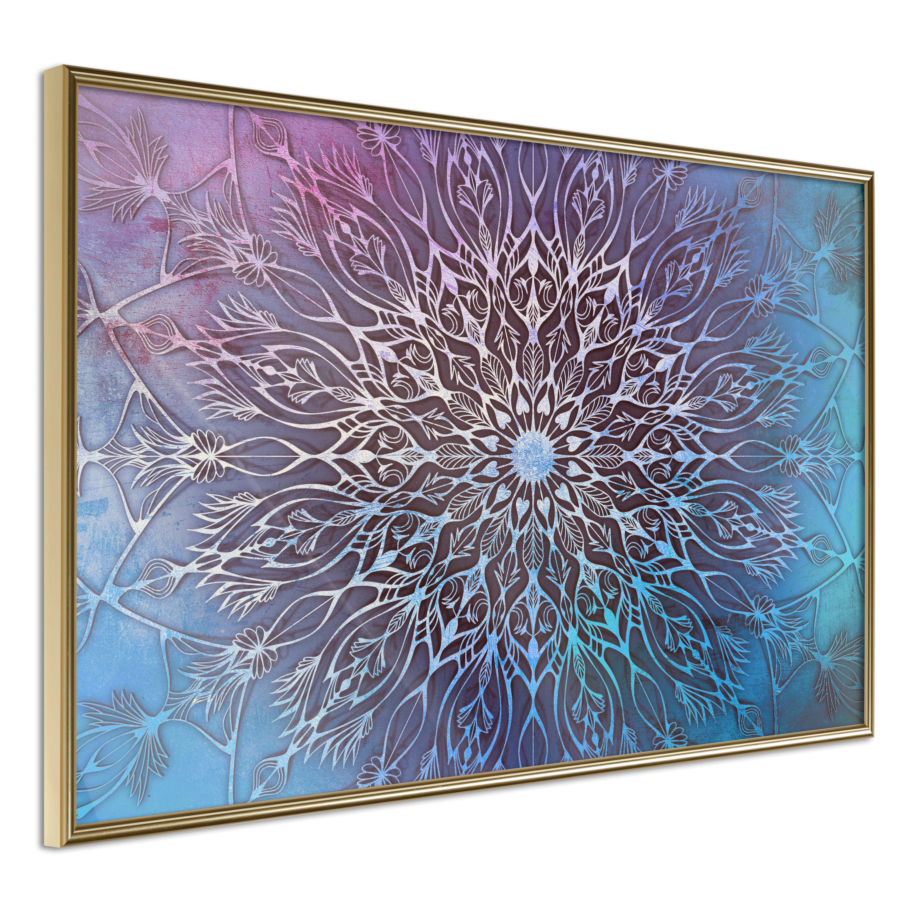 Poster et affiche - Blue and Pink Mandala - 45x30 | Leroy Merlin