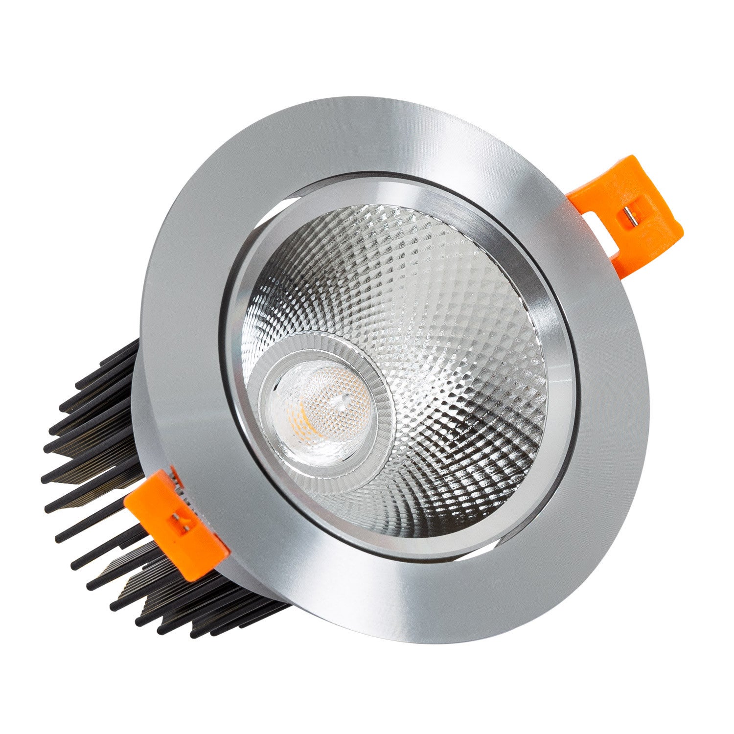 Ledkia Foco Downlight LED 15W Circular COB CRI90 Corte Ø 90 mm Silver ...