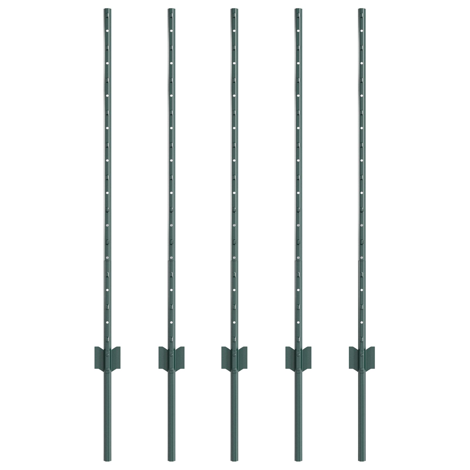 Postes para cercas 5 uds Canal U Verde 100 cm Acero CFW1327702 | Leroy ...