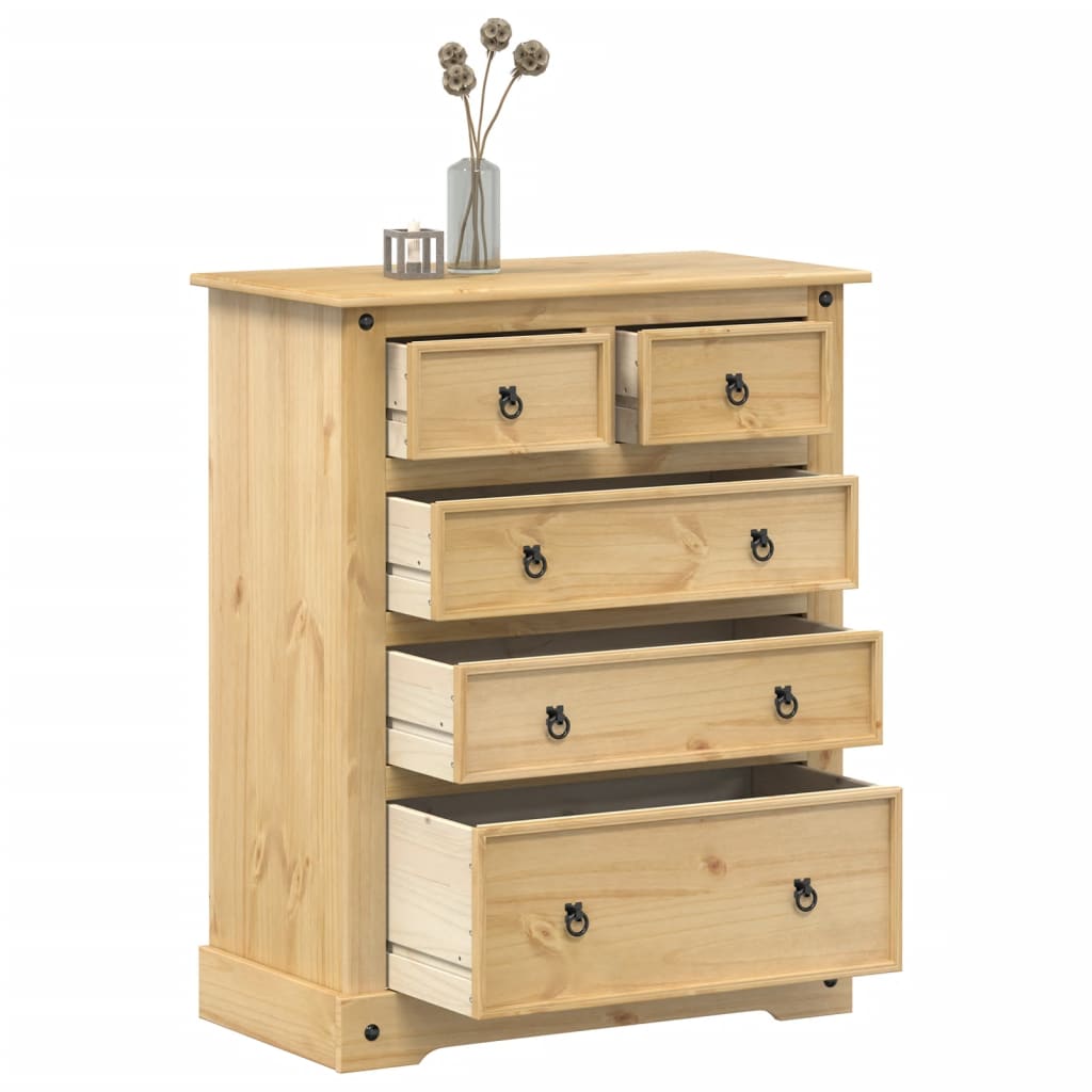 Commode Corona 92x48x114 bois massif de pin | Leroy Merlin