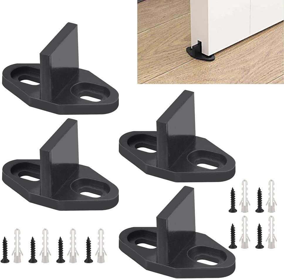 4 guides de porte coulissante pour sol, guides stables pour caisses en ...