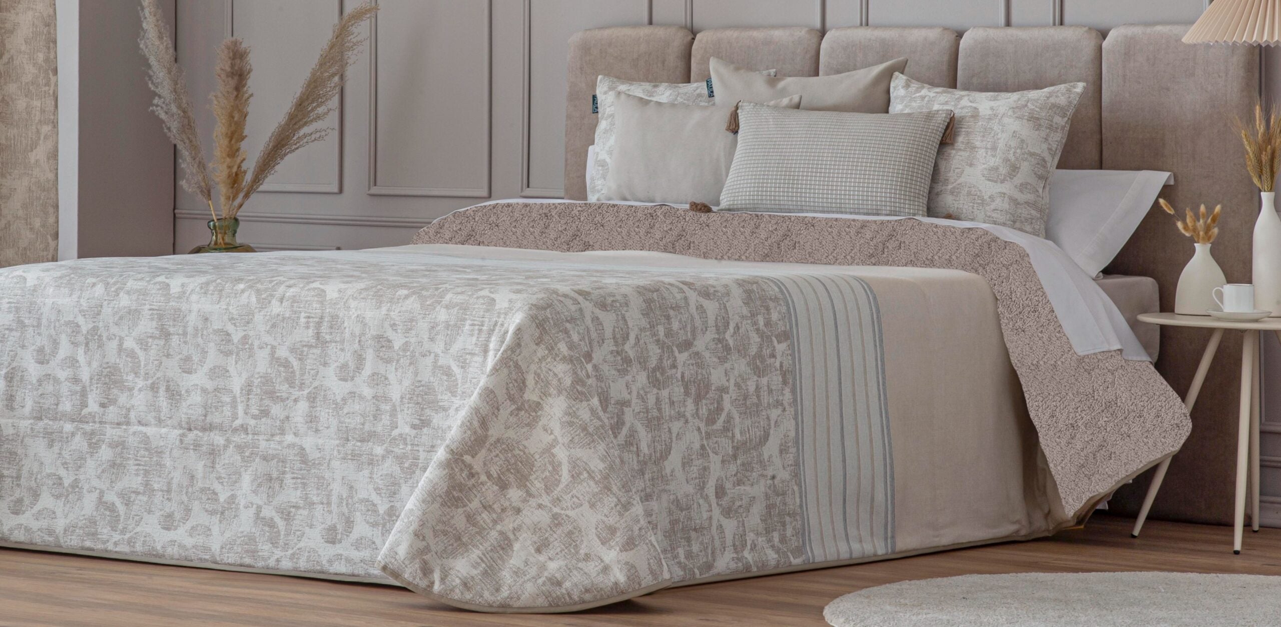 Edredón Sherpa Jacquard Beig para cama de 105 cm | Leroy Merlin