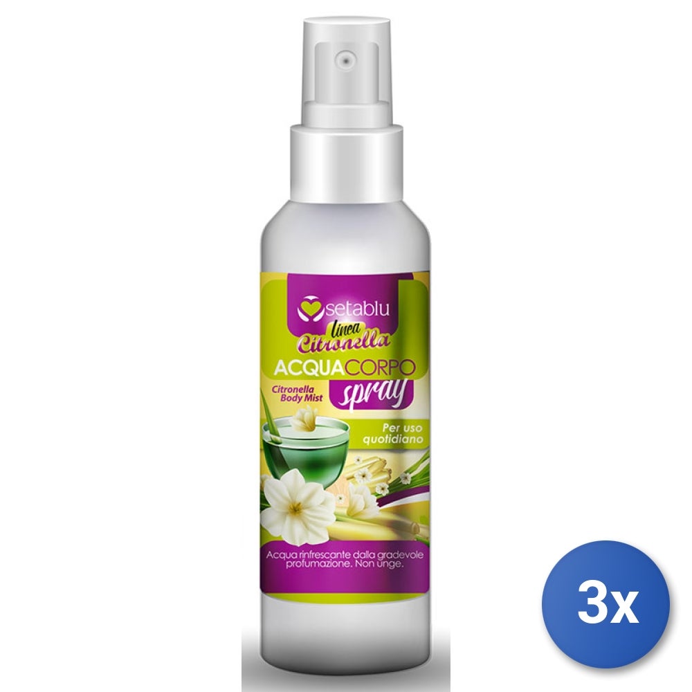 3x Setablu Antipuntura 100 Ml. Citronella Spray 40672 Made In Italy ...