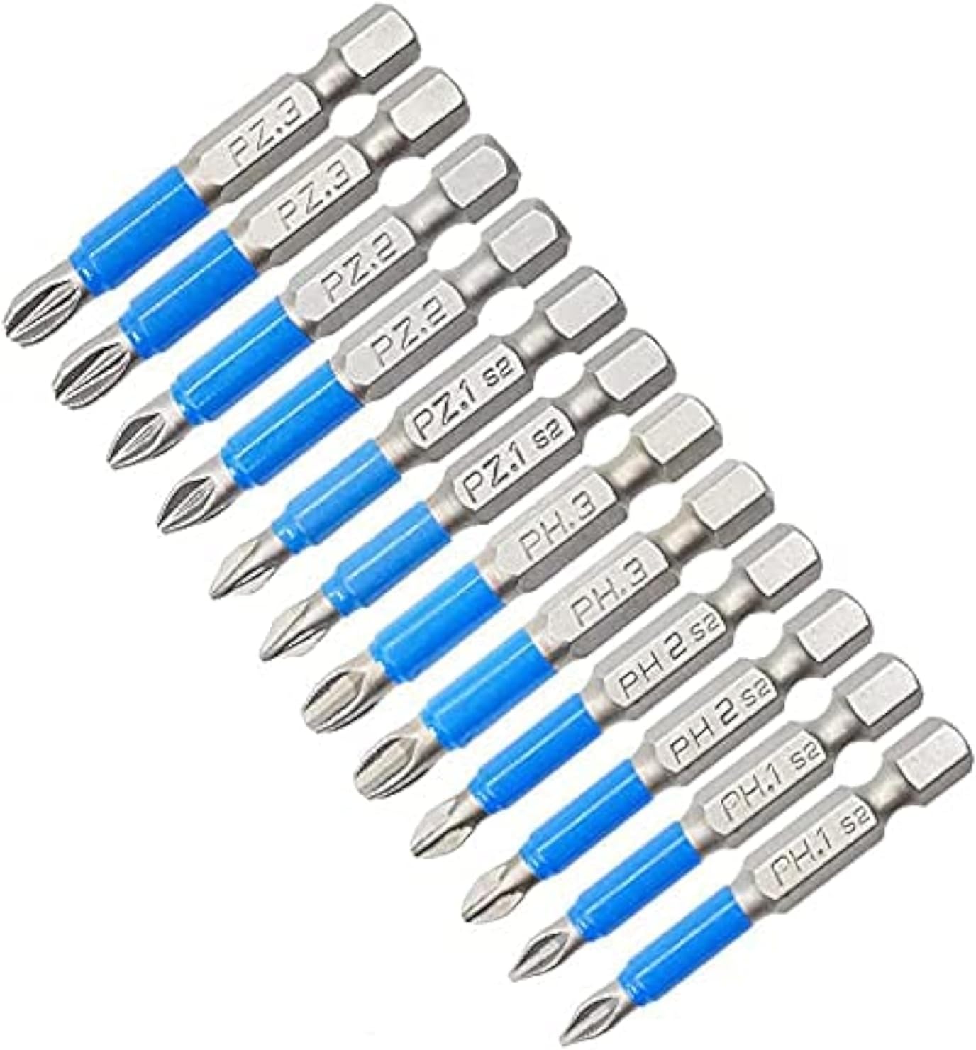Juego de 12 puntas de destornillador de impacto magnéticas, juego de puntas de destornillador ...