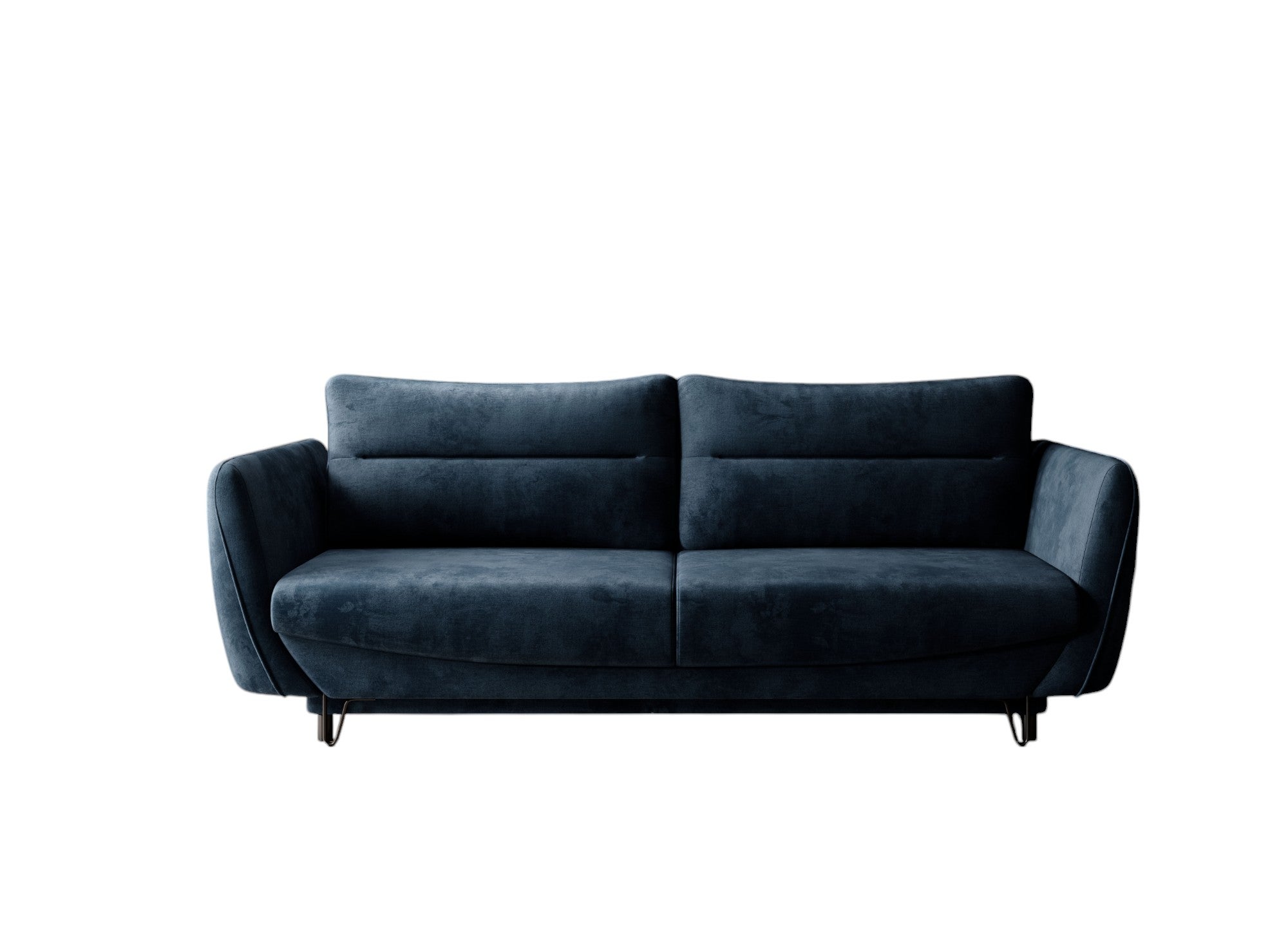Canapé 3-4 places convertible velours bleu nuit Zurik 236cm | Leroy Merlin