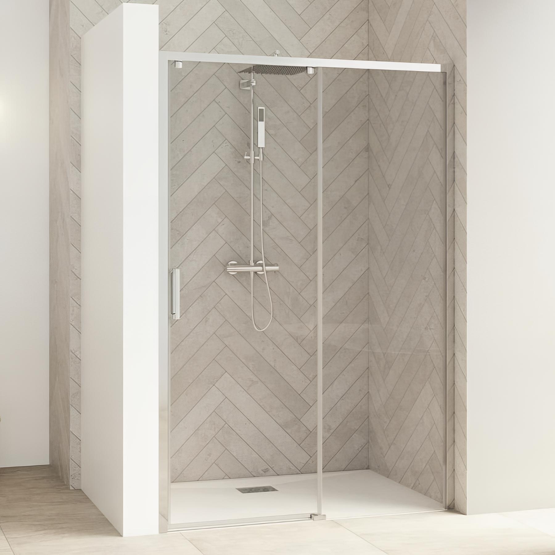 Porte de douche coulissante Kinedo SMART Design sans seuil PMR L 1,70 m H 2,05 m droite | Bricoman