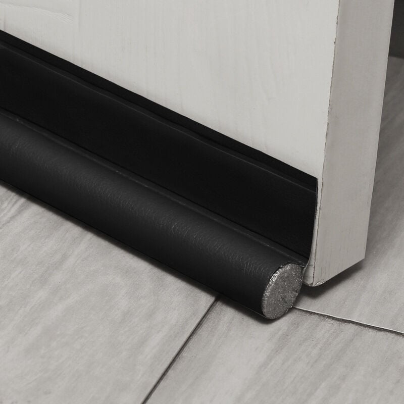 2 bandes d'étanchéité noires pour bas de porte, isolation phonique ...