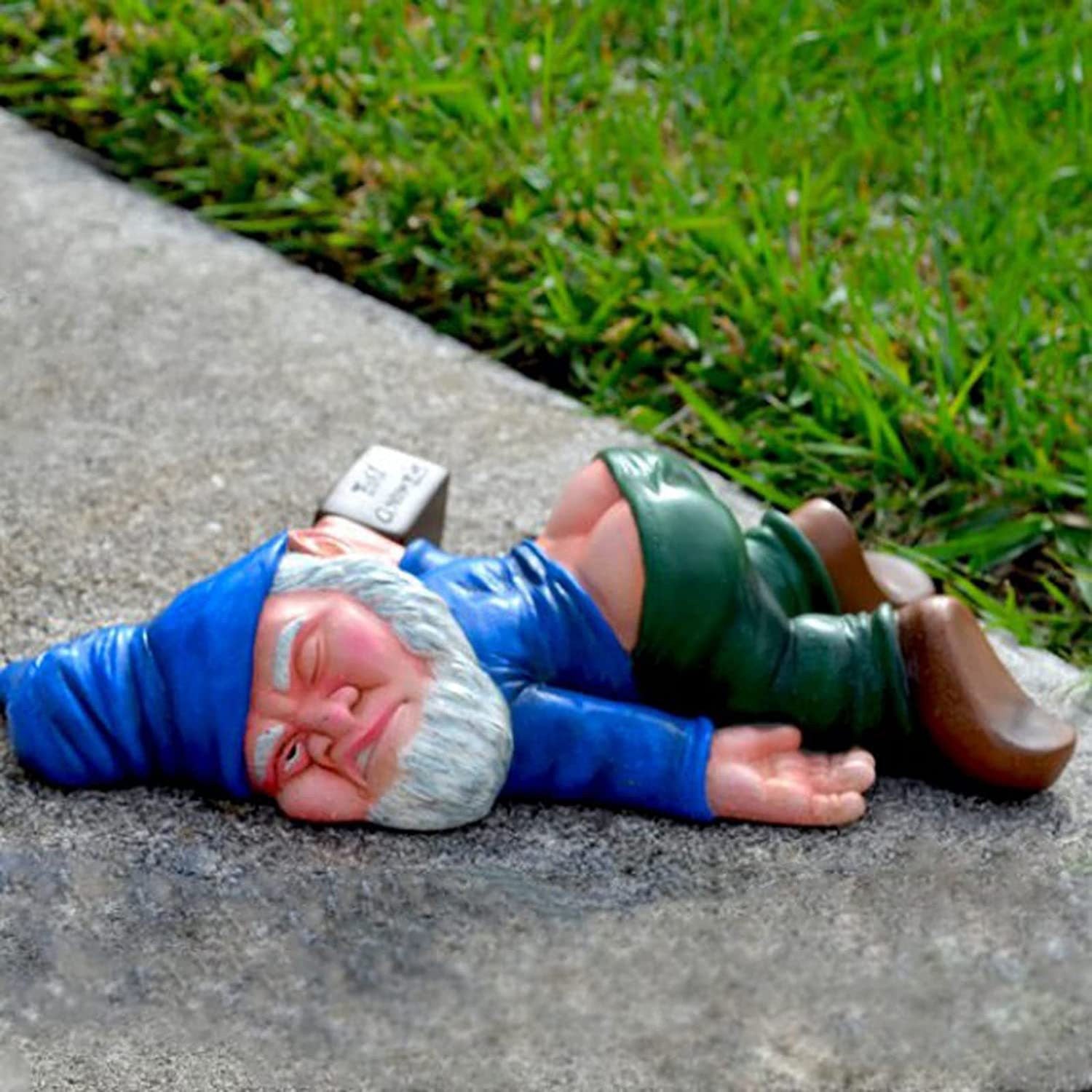Drunken nain lying sur le ground, cour cartoon ornement en résine, nain ...