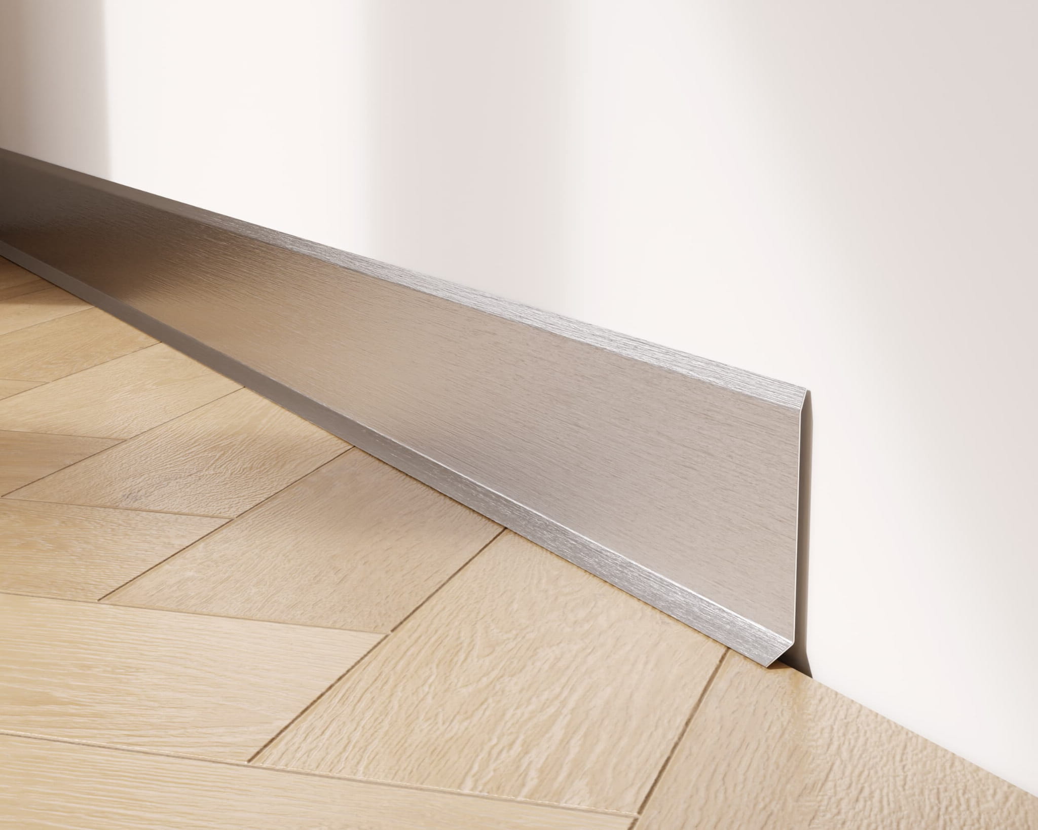 Rodapié decorativo en acero inoxidable para suelos y paredes 8cm x ...