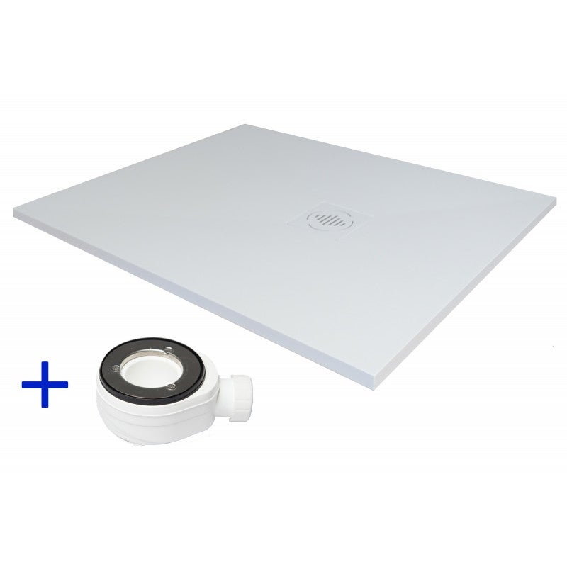 Receveur de douche 90x120 NATURAL PRO Blanc extra plat + Bonde | Leroy ...