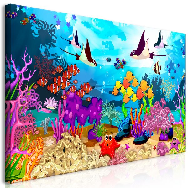 Tableau Pour enfants Underwater Fun (1 Part) Wide 120x60 cm | Leroy Merlin