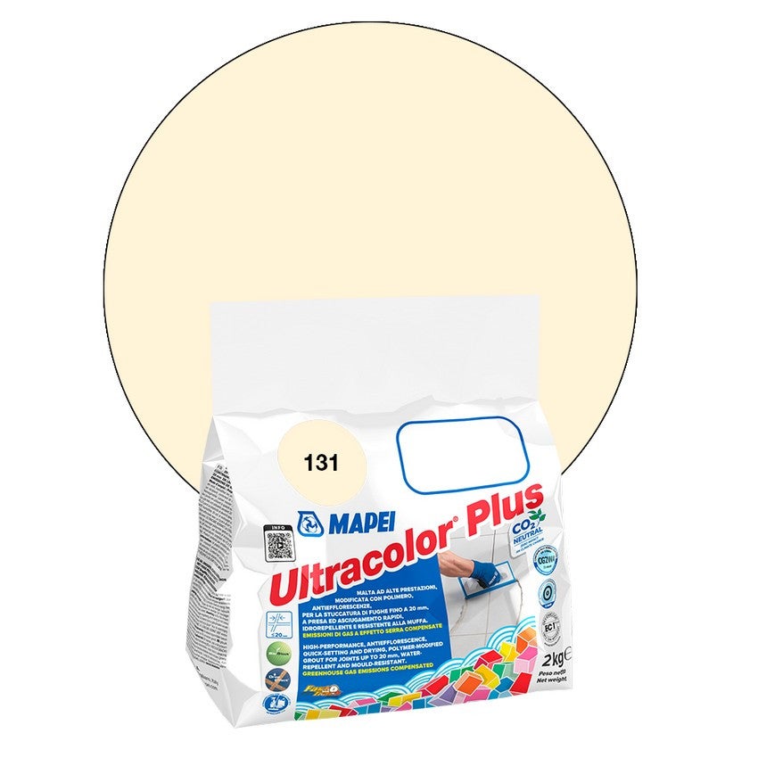 Joint de carrelage ULTRACOLOR PLUS MAPEI - 131 Vanille - 2 Kg | Leroy ...