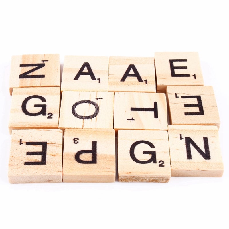 Rompecabezas educativo, colgantes de madera con letras y números, 100 ...