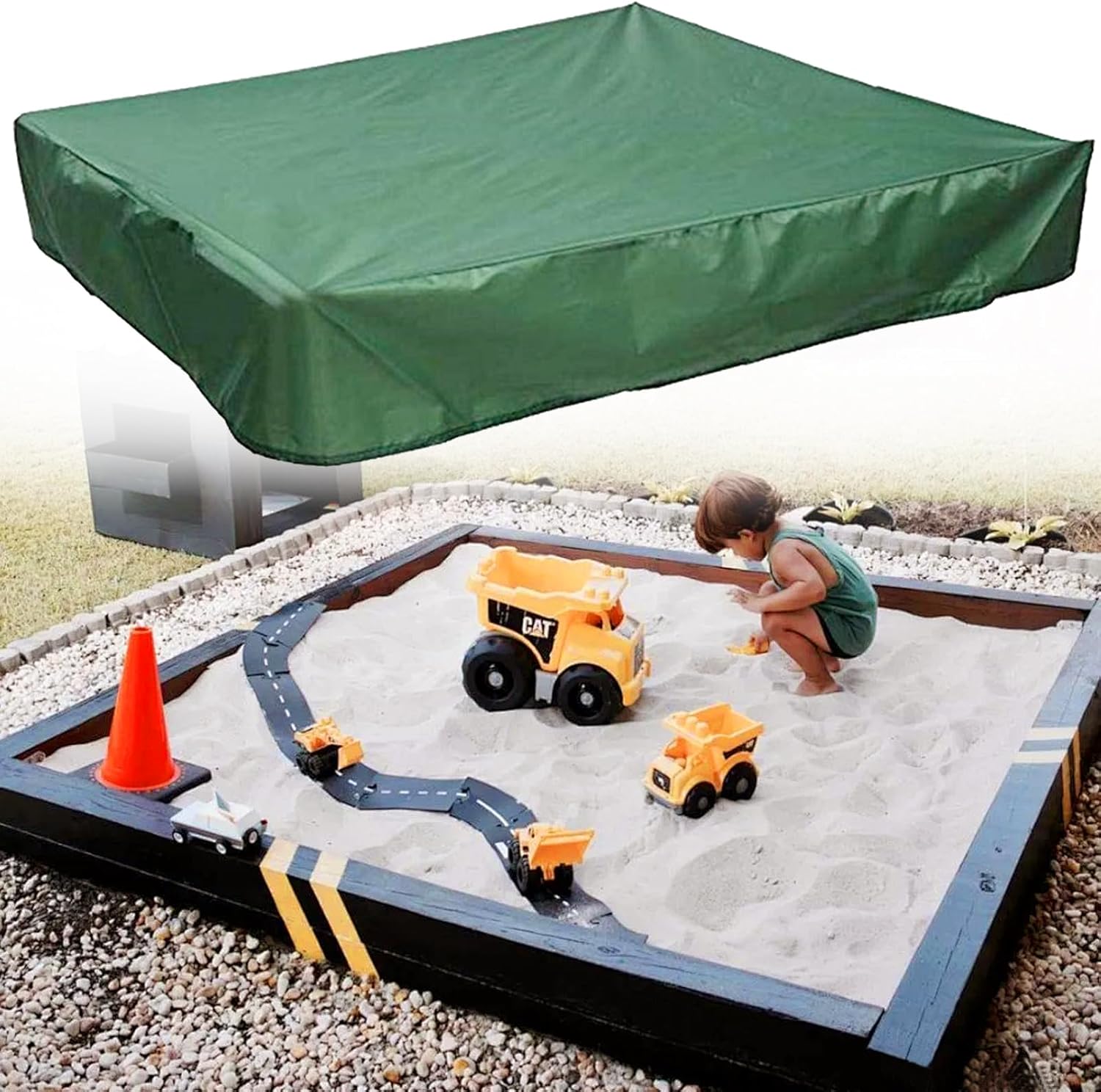 Housse de protection pour bac à sable, imperméable, anti-poussière ...