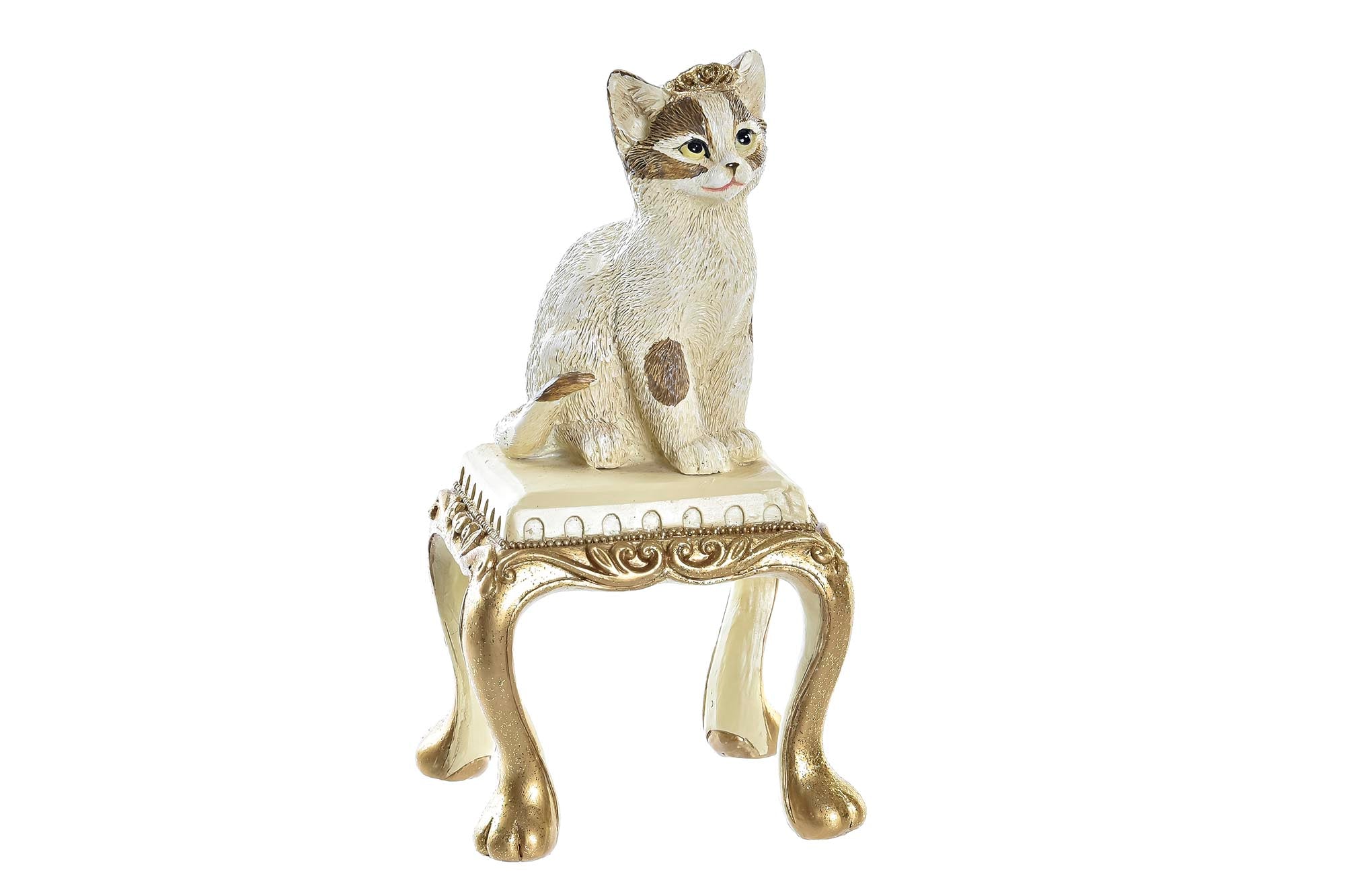 FIGURA RESINA 8X8X15,5 GATO DORADO | Leroy Merlin