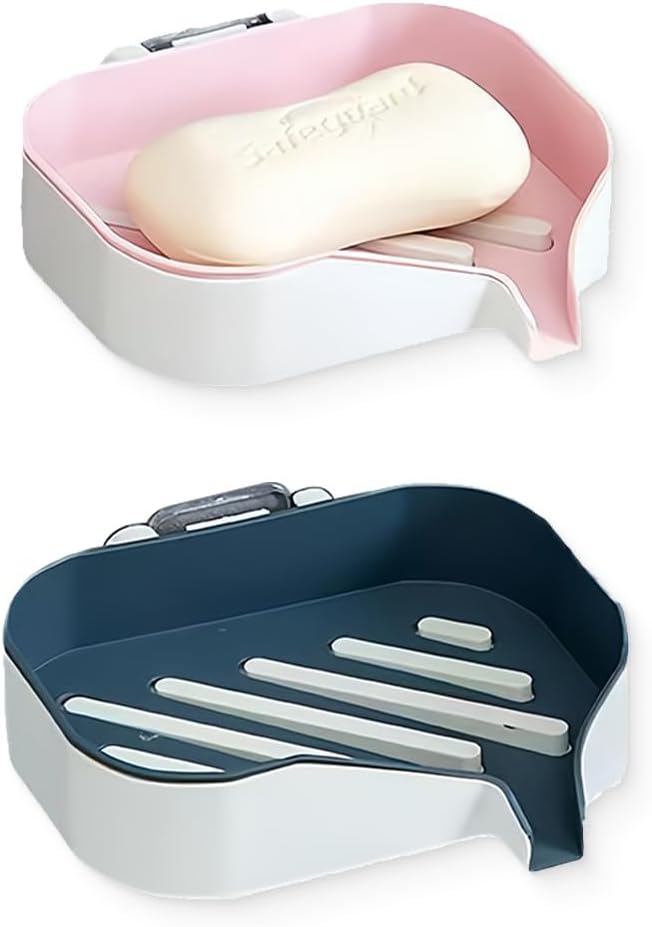 Porte-savon avec égouttoir, 2 pièces, amovible, sans perçage | Leroy Merlin