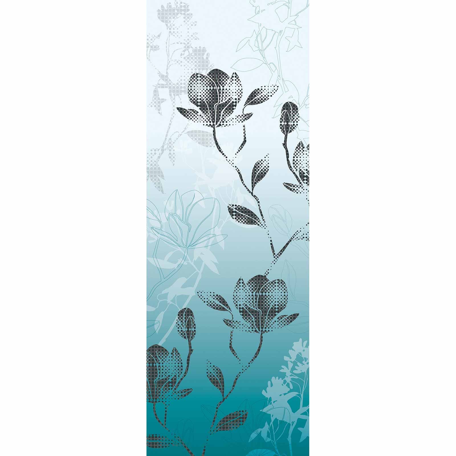 Papier peint panoramique graphique bleu Tapisserie panoramique pour ...