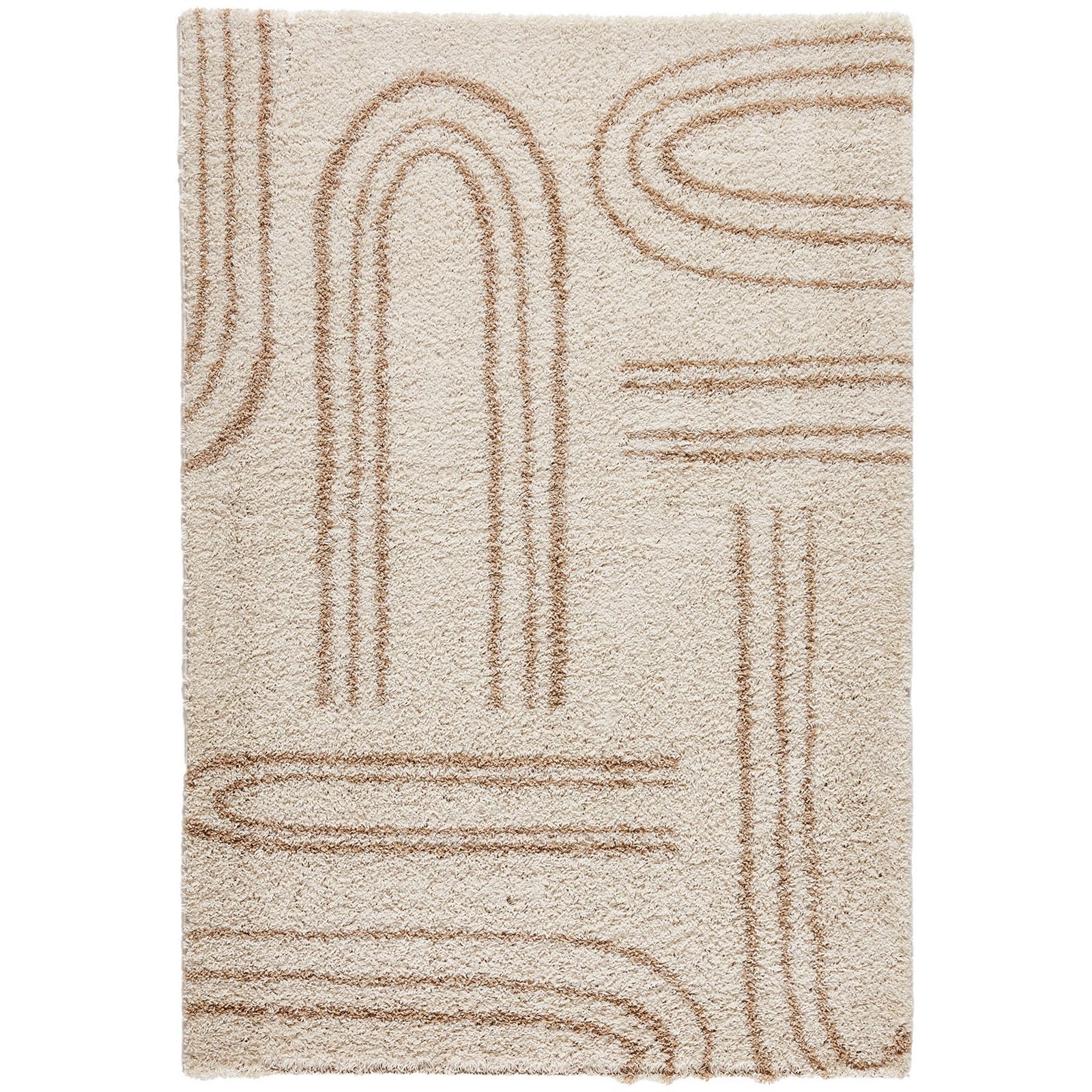 Tapis Olympe beige motif géométrique intérieur | Leroy Merlin