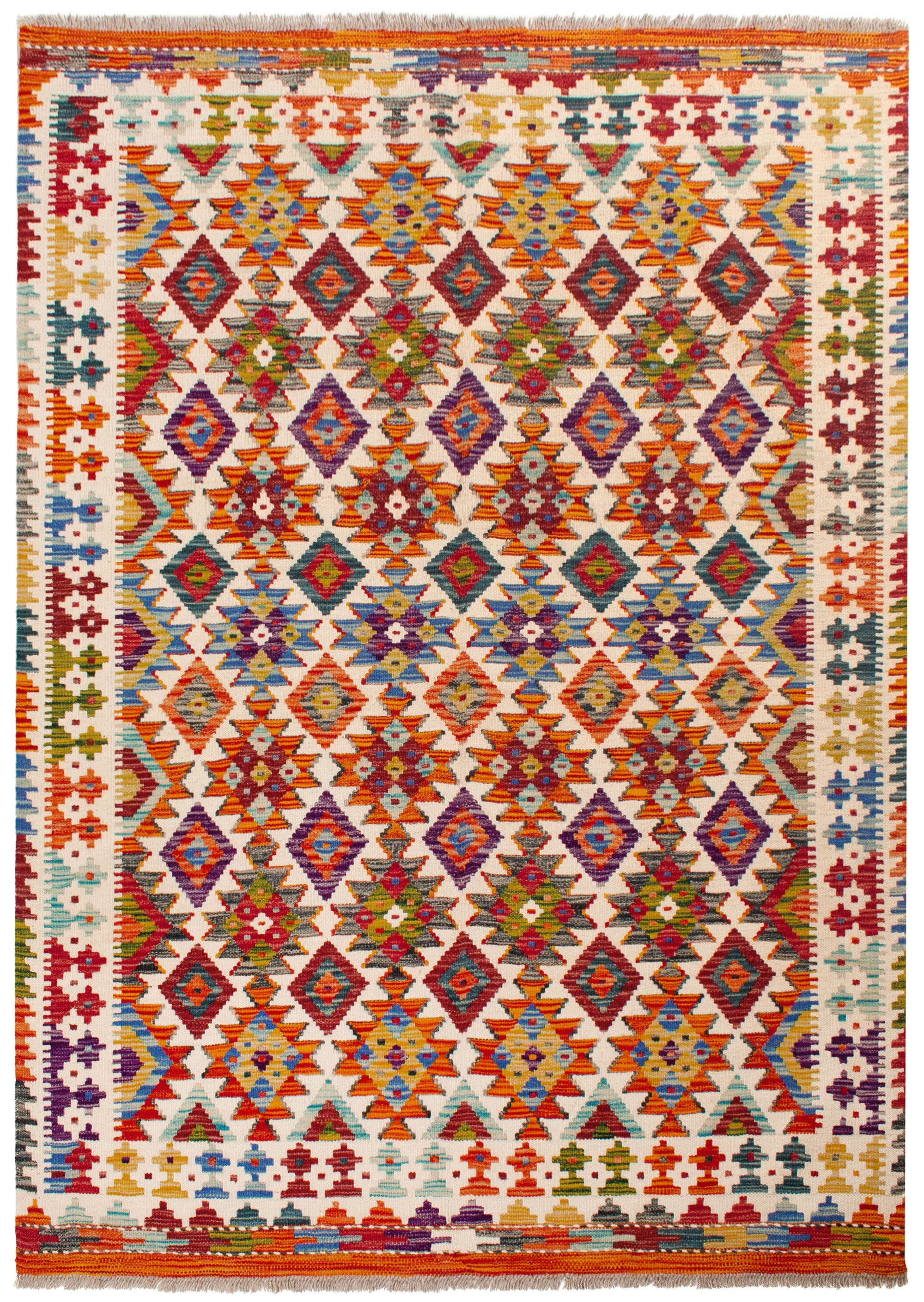 Kilim afghan | 196 x 149 cm | Leroy Merlin