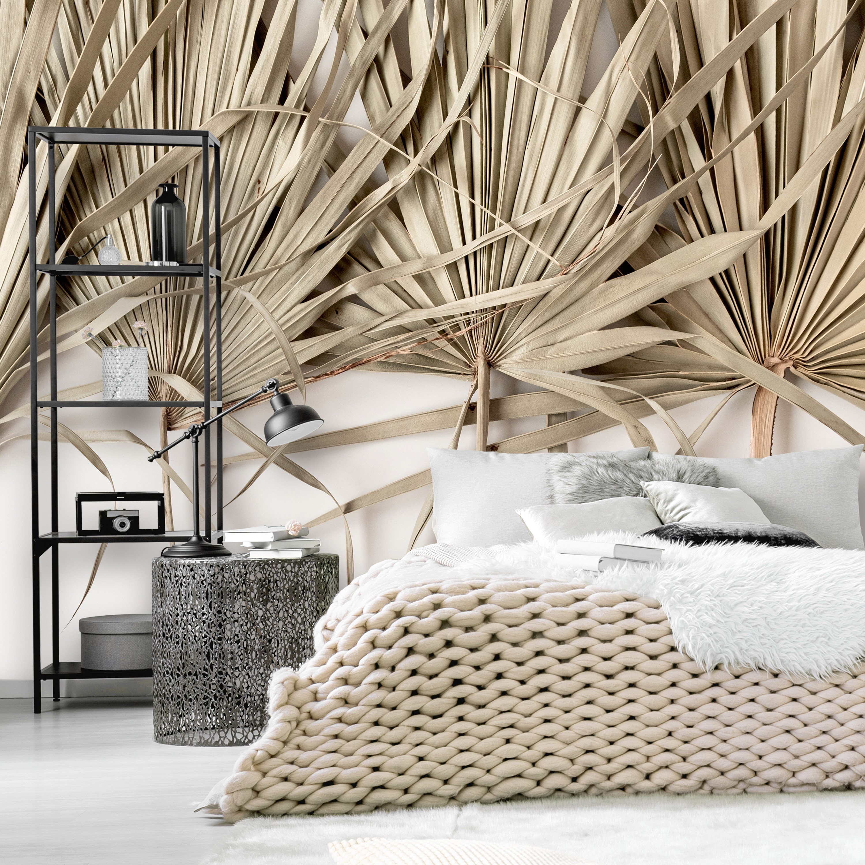 Papier peint - Palmier Boho [245x175] | Leroy Merlin