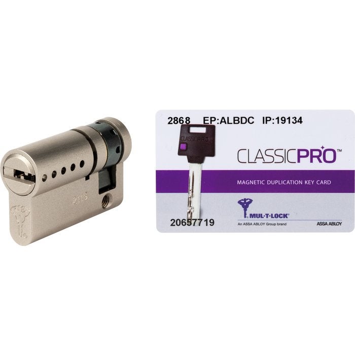 Demi-cylindre 2 entrées Classic Pro Multi-T-lock - Laiton nickelé ...