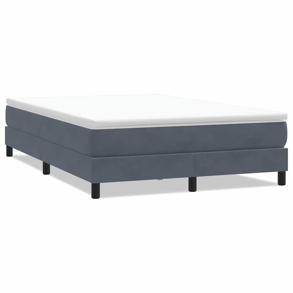 Cama box spring sin colchón terciopelo gris oscuro 160x210 cm | Leroy ...