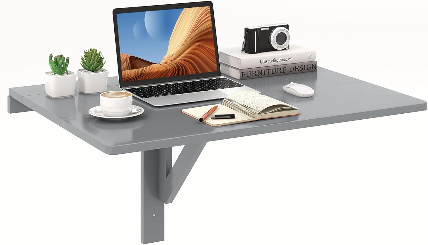 Table Pliante Flottante à Fixer au Mur, Bureau Mural Rabattable pour ...