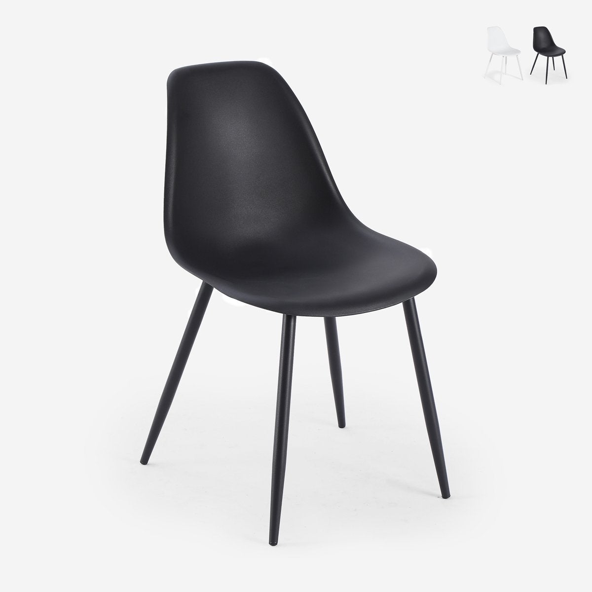Chaise élégante en polypropylène pour cuisine et salle à manger Lusar ...