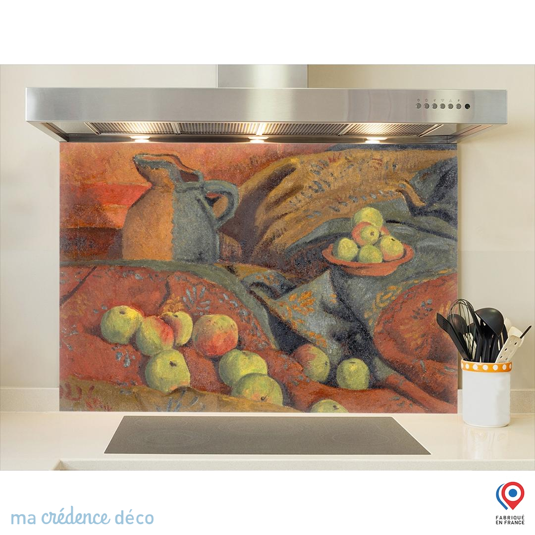 Crédence cuisine fond de hotte Paul Sérusier, Pommes et cruche - Verre ...