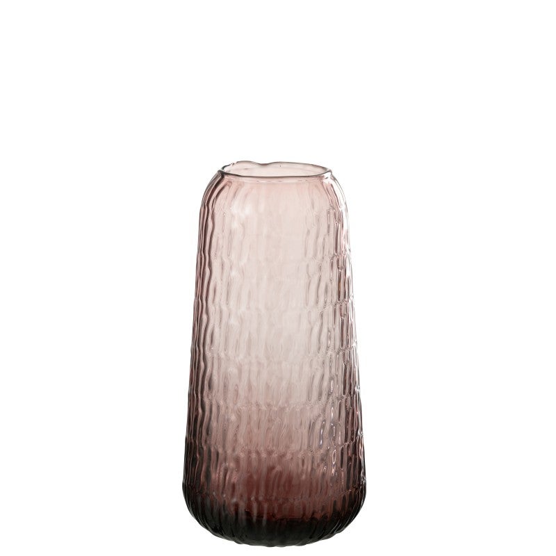 Vase en verre rose 15*15*30 cm | Leroy Merlin