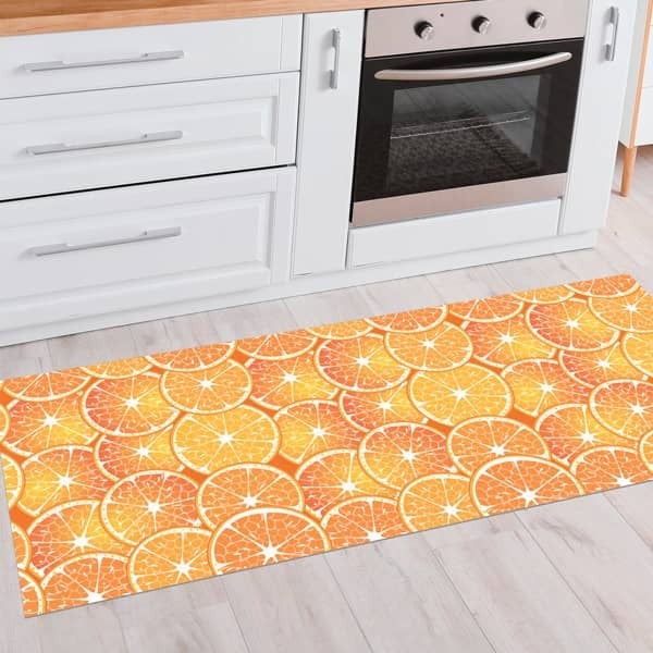Tapis Vinyle oranges coupées 160 X 67CM | Leroy Merlin