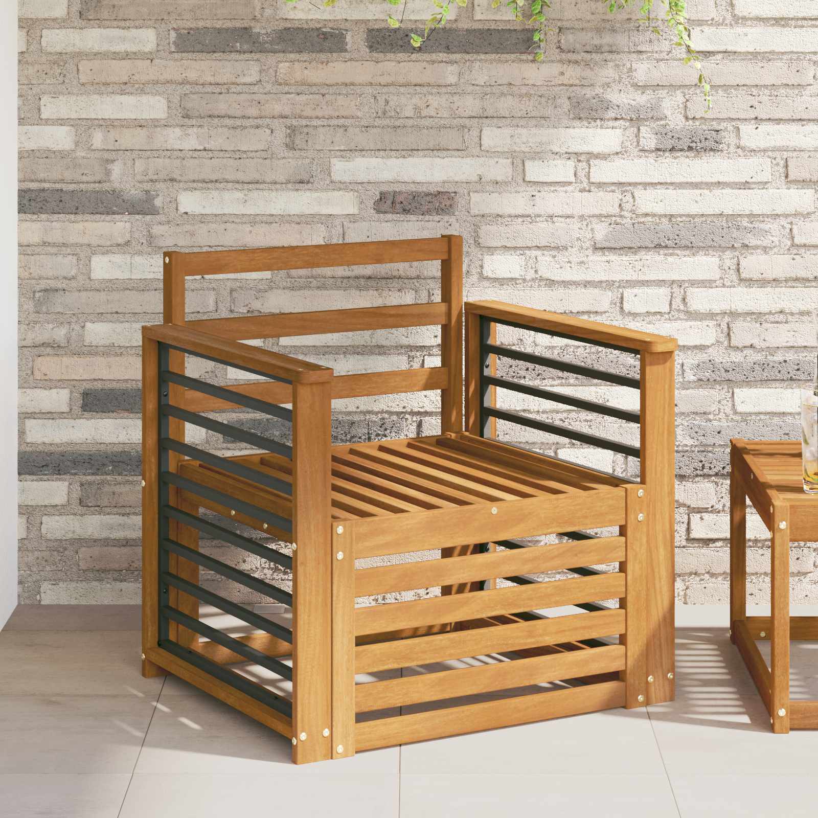Canapé d’extérieur Bois d'Acacia Massif Naturel | Leroy Merlin