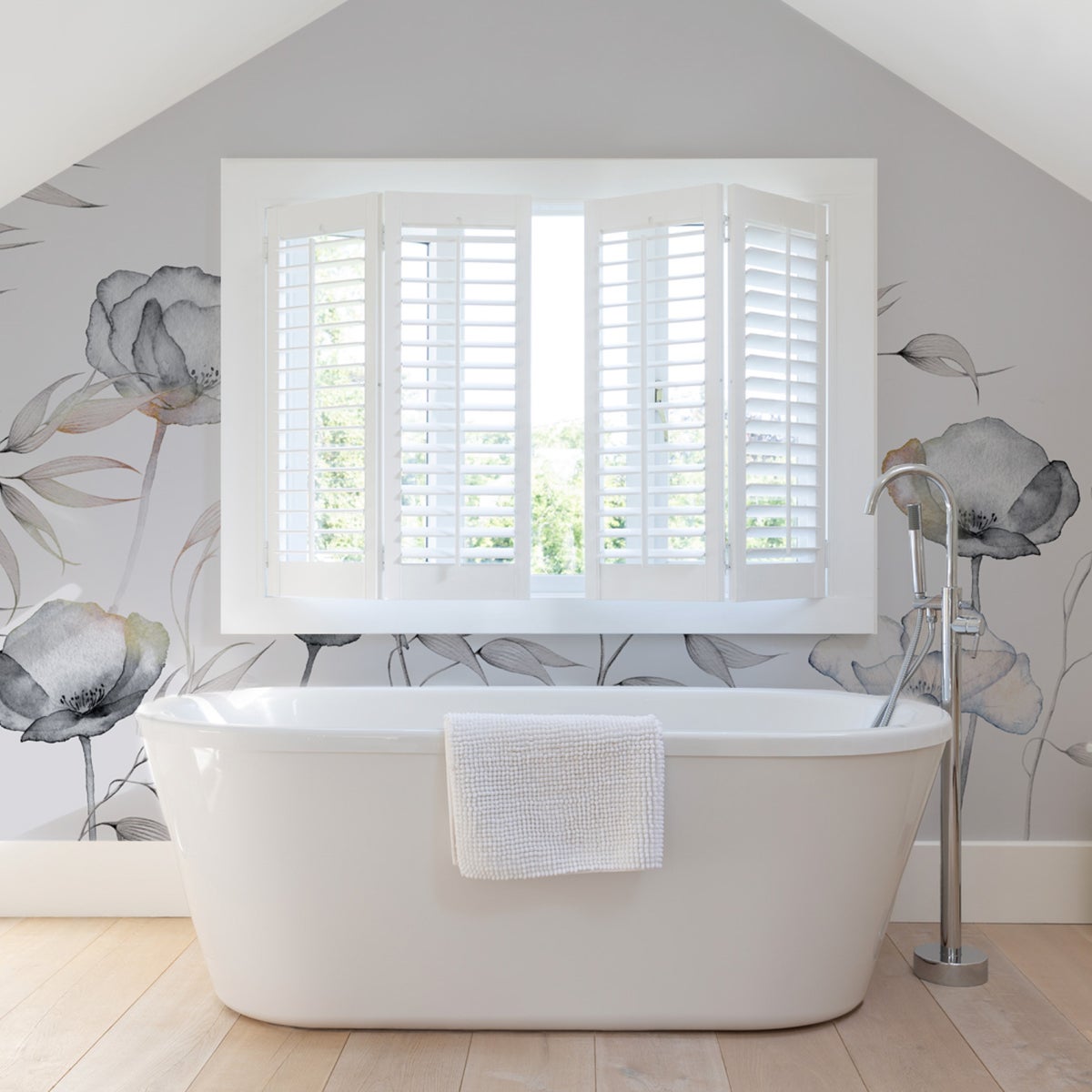 Papier peint panoramique Souffle de légèreté, Gris 225 x 250cm | Leroy ...