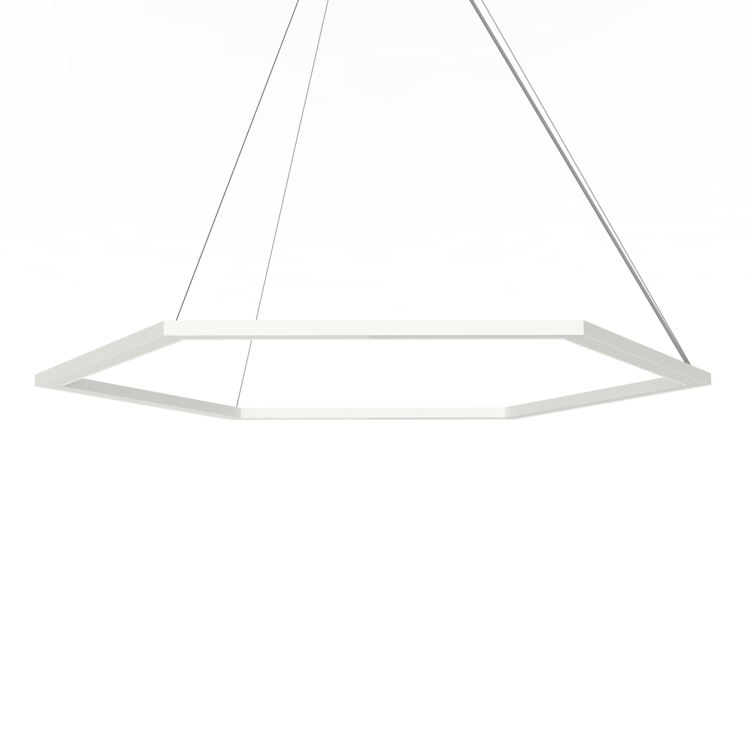 LUMICOM | ESAGONO 1X Suspension, STRIP LED, 52W/m, 4000K, métal, blanc ...
