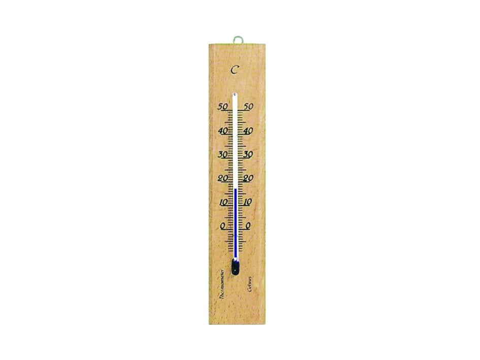 Thermomètre rectangulaire en bois naturel 101401 Moller | Leroy Merlin